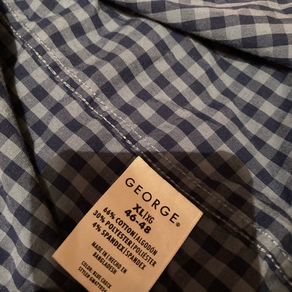 George | Shirts | George Brand Blue Casual Size Xl Shirt | Poshmark